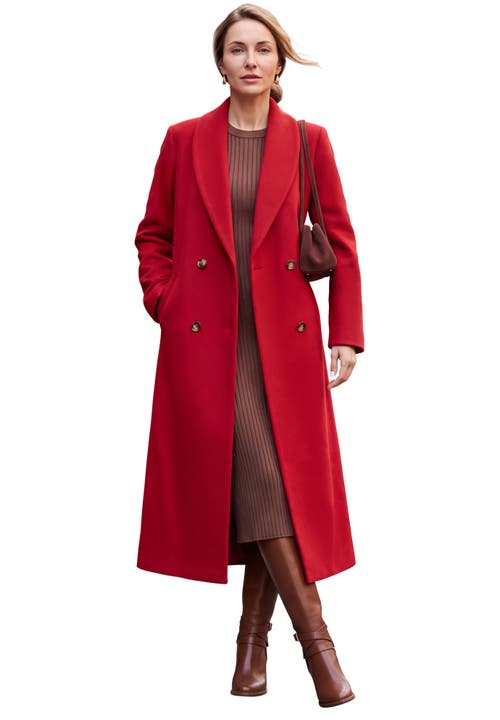 JESSICA LONDON JESSICA LONDON Long Wool Blend Shawl Collar Coat